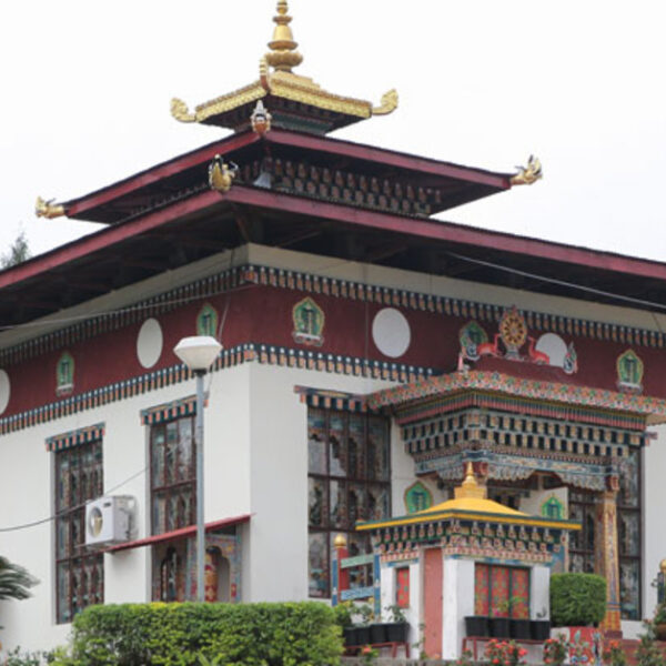 Yongla Goenpa, a Monastery on a Hill that resembles a Phurba